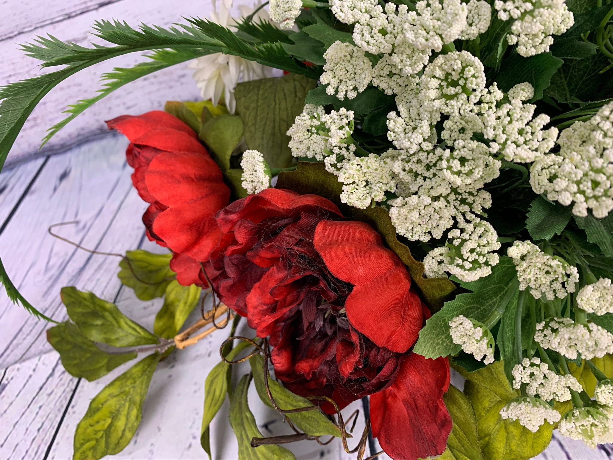 Summer Centerpiece Red Floral Table Decor Spring - Etsy