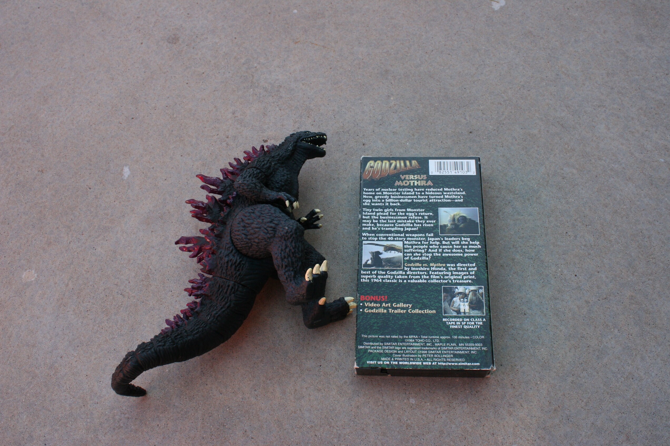 Old GODZILLA Versus Mothra VHS Movie From the 1960s + a Godzilla Toy - Etsy