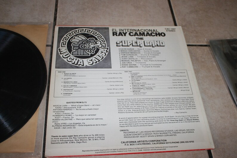 Ray Camacho El Internacional Record 1970s Mucha Salsa Banda - Etsy