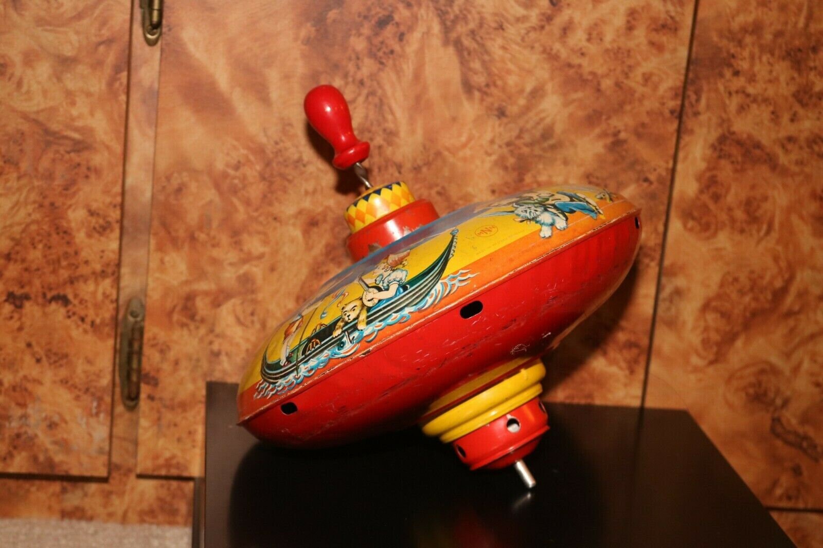 MNN Spinning Top 1950s Western Germany Tin Litho Mid Century - Etsy