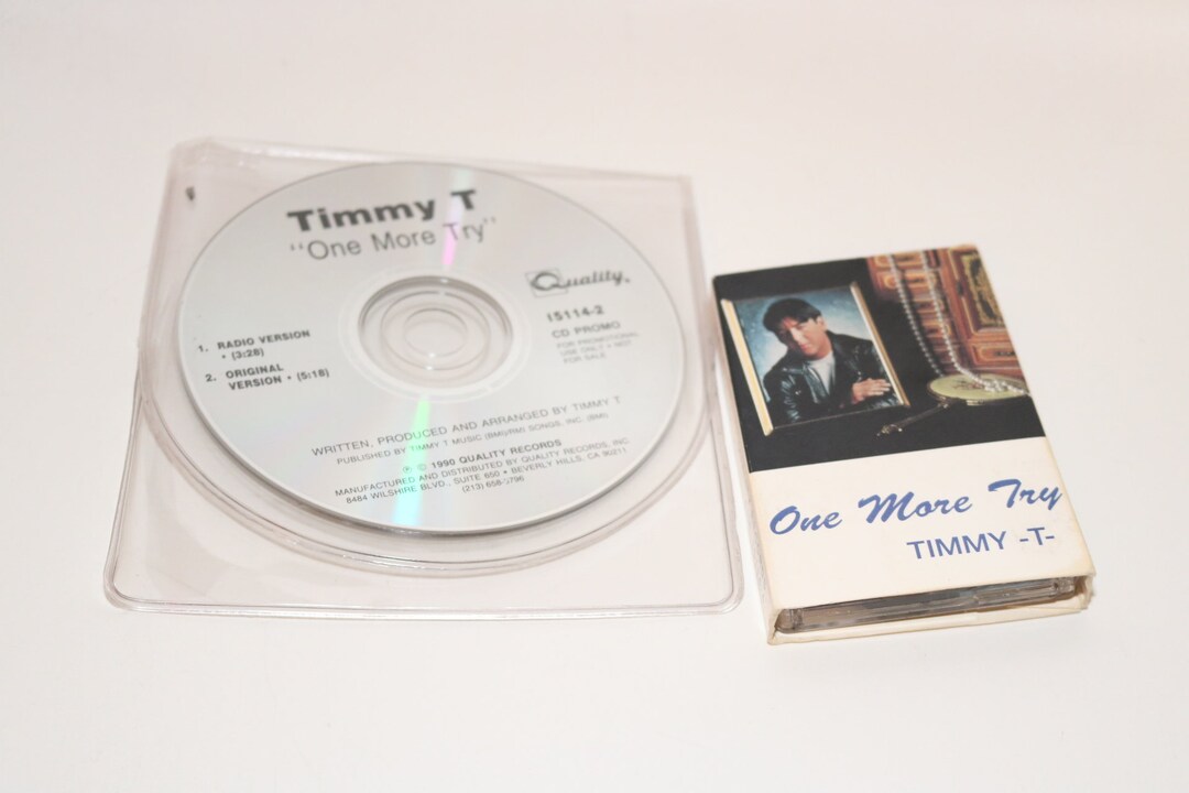 TIMMY T 1989-1990 Cassette / CD Promo One More Try Vintage 1980s-1990s ...