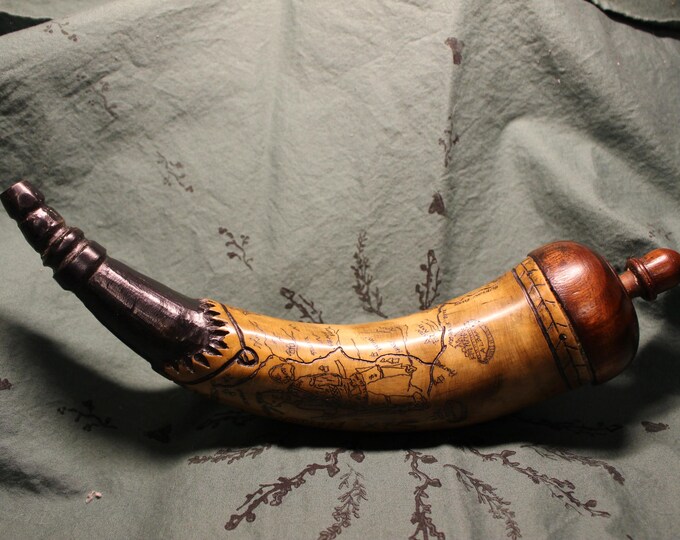 French and Indian Wars Powder Horn - Etsy