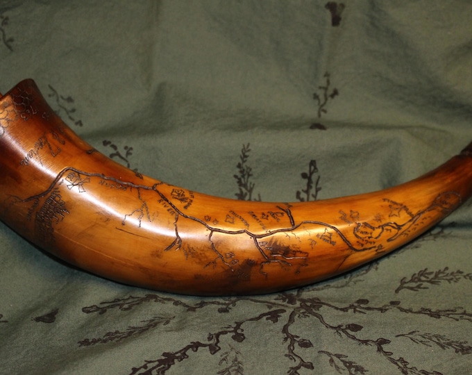 French and Indian Wars Designed Powder Horn - Etsy