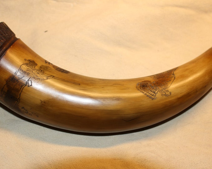 Early American Designed Powder Horn - Etsy