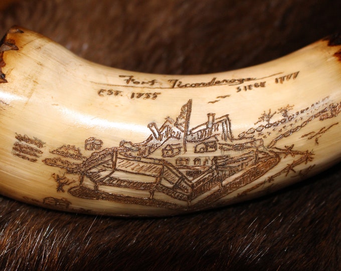 French and Indian War Designed Powder Horn....fort Ticonderoga - Etsy