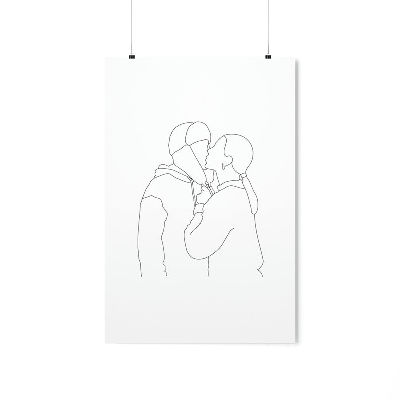 Custom Line Drawing From Photo Poster From Photo Minimalist - Etsy