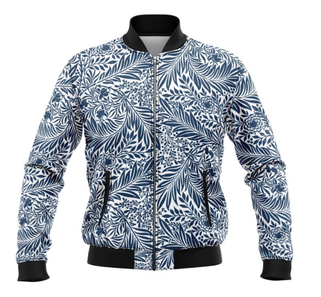 Bomber Jacket Marigold' by William Morris Flower Print Fashion Bomber ...