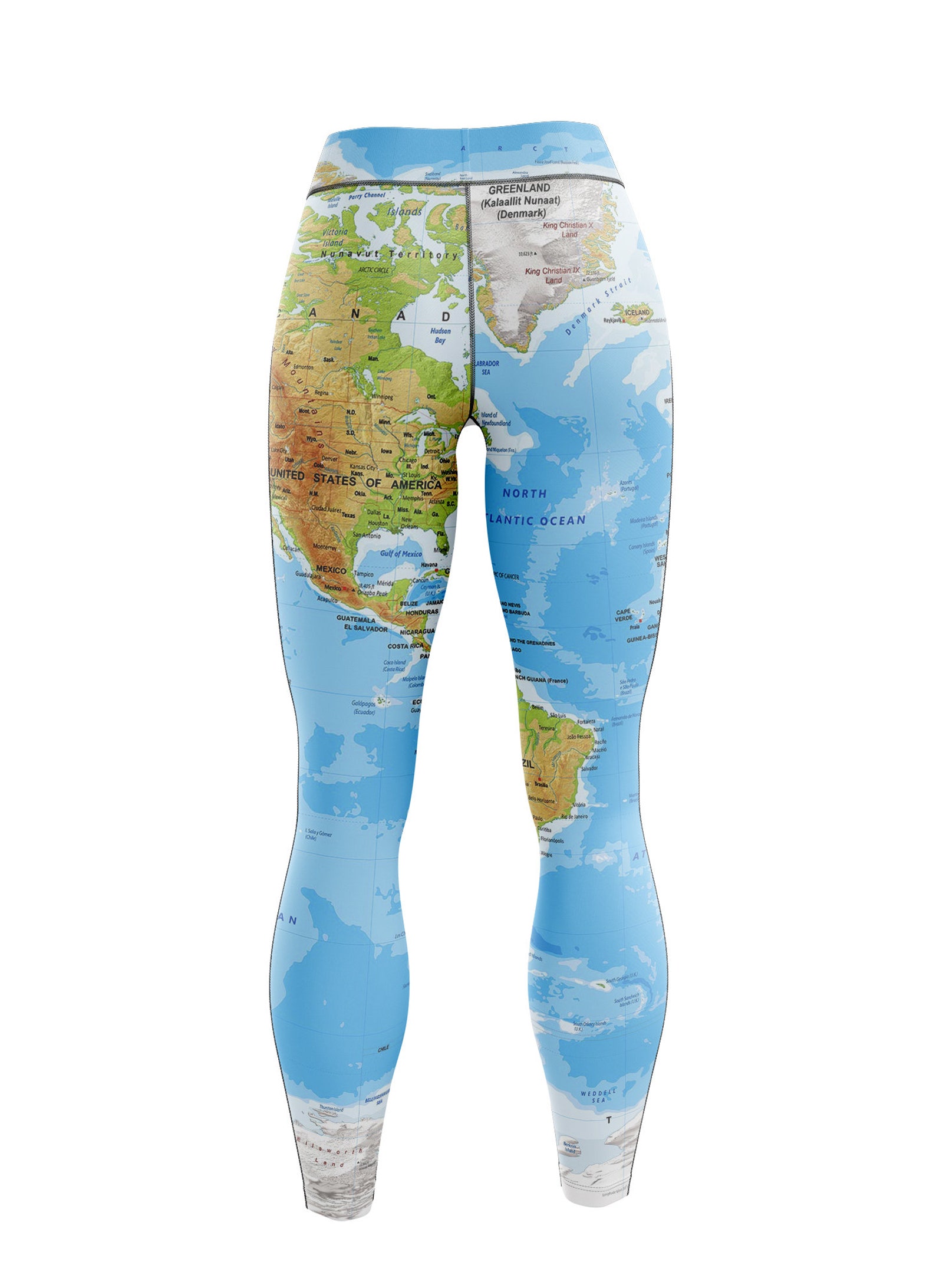 Yoga Leggings With Globe Print Geography Leggings World Map - Etsy
