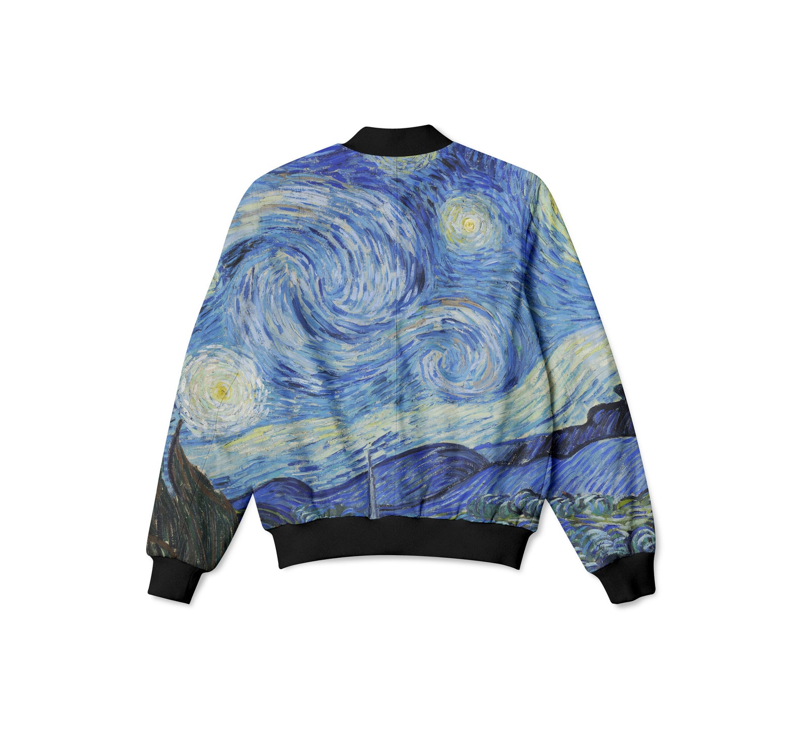 The Starry Night Bomber Jacket, Van Gogh Printed Bomber Jacket, ,gift ...