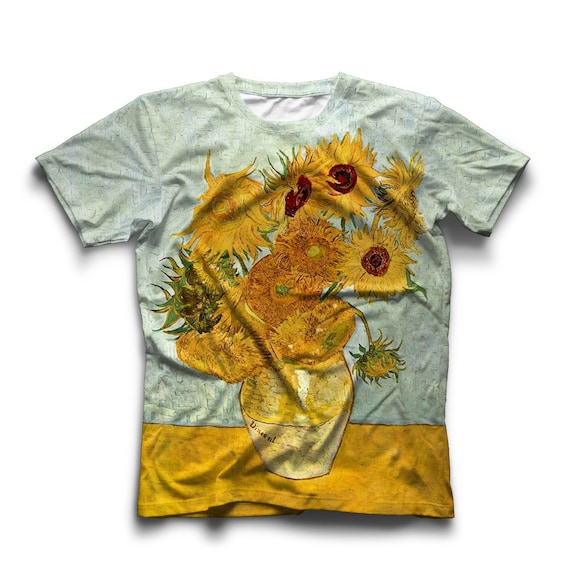 T-shirt with full print of painting Van Gogh | Etsy