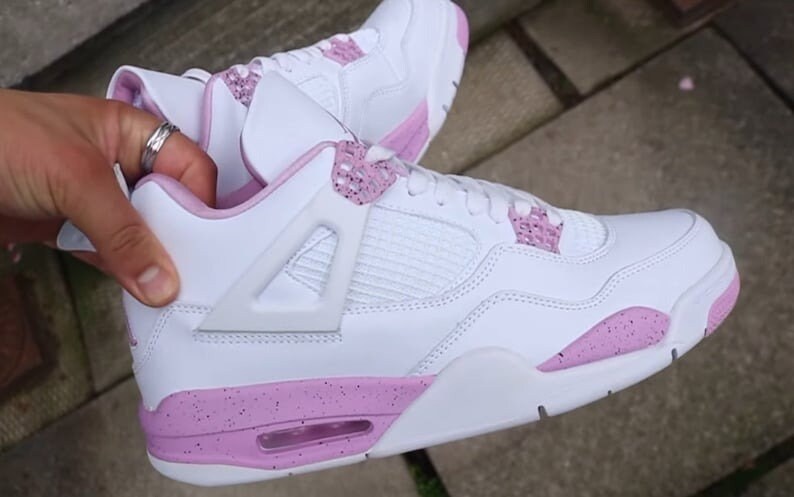 2024 NEW Jordan 4 White Pink Oreo Sneakers - Etsy UK