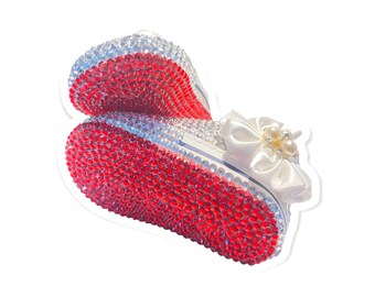Red Rhinestone Shoes - Etsy
