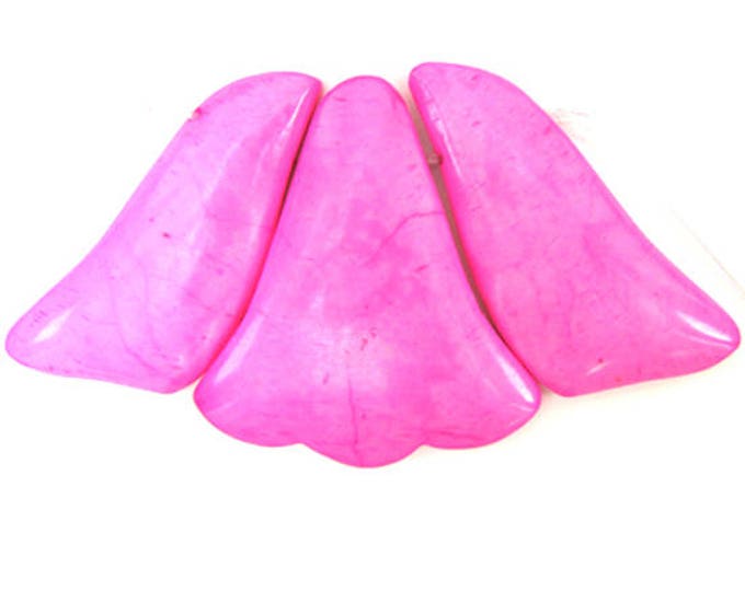 48mm Pink Turquoise Triangle Pendant Bead Set 3pcs 1001 - Etsy