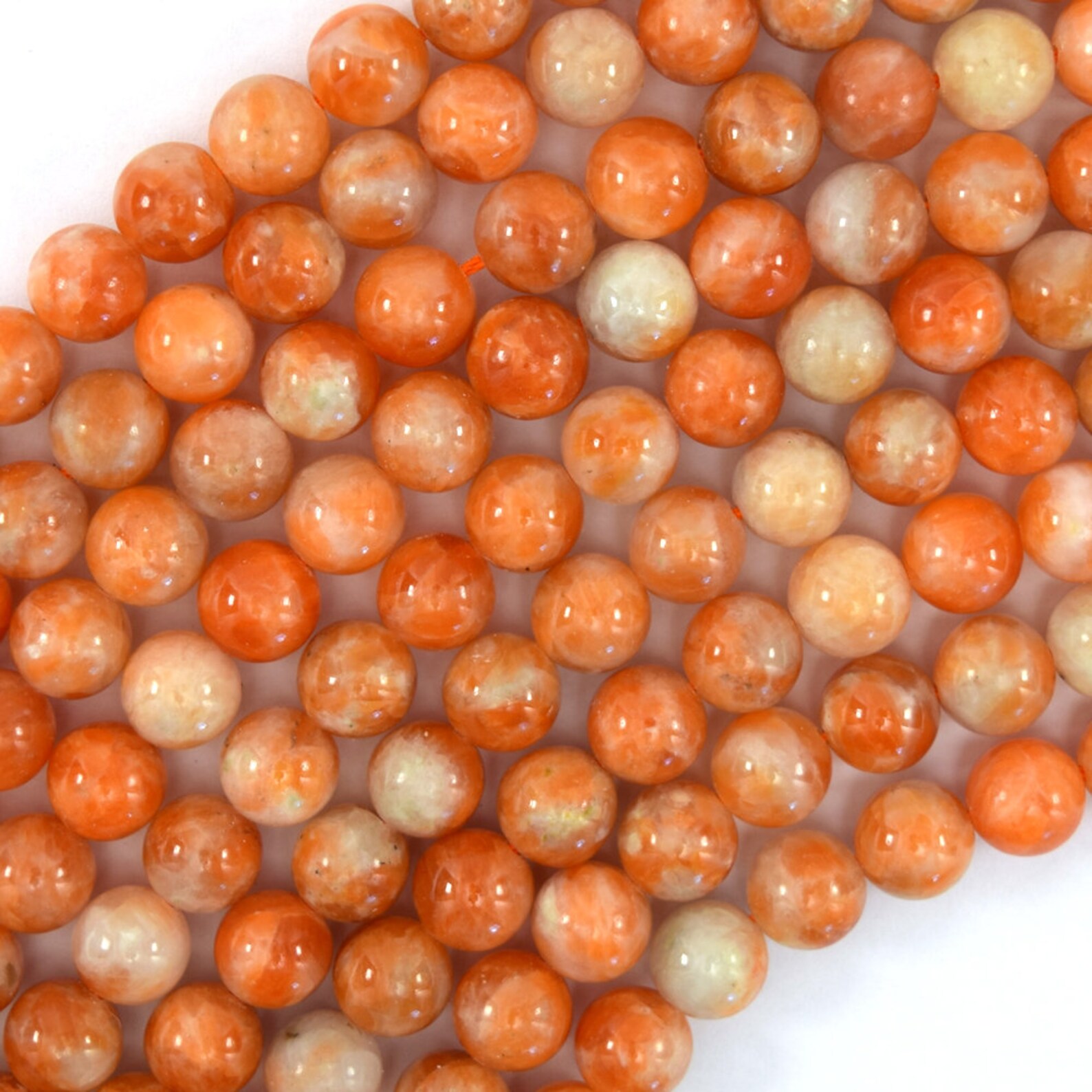 Natural Orange Calcite Round Beads Gemstone 15.5 Strand | Etsy
