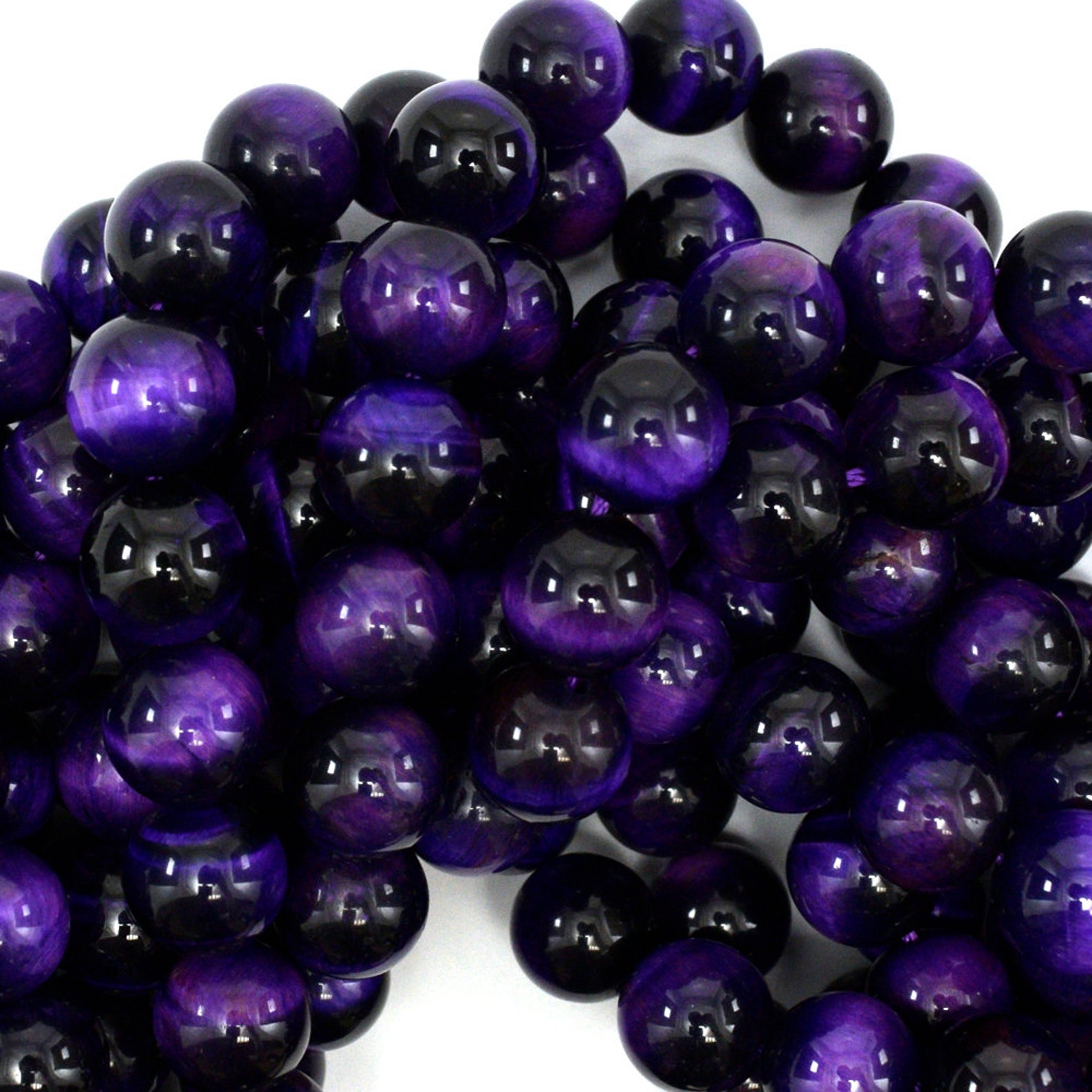 AA Purple Tiger Eye Round Beads Gemstone 15 Strand 4mm - Etsy