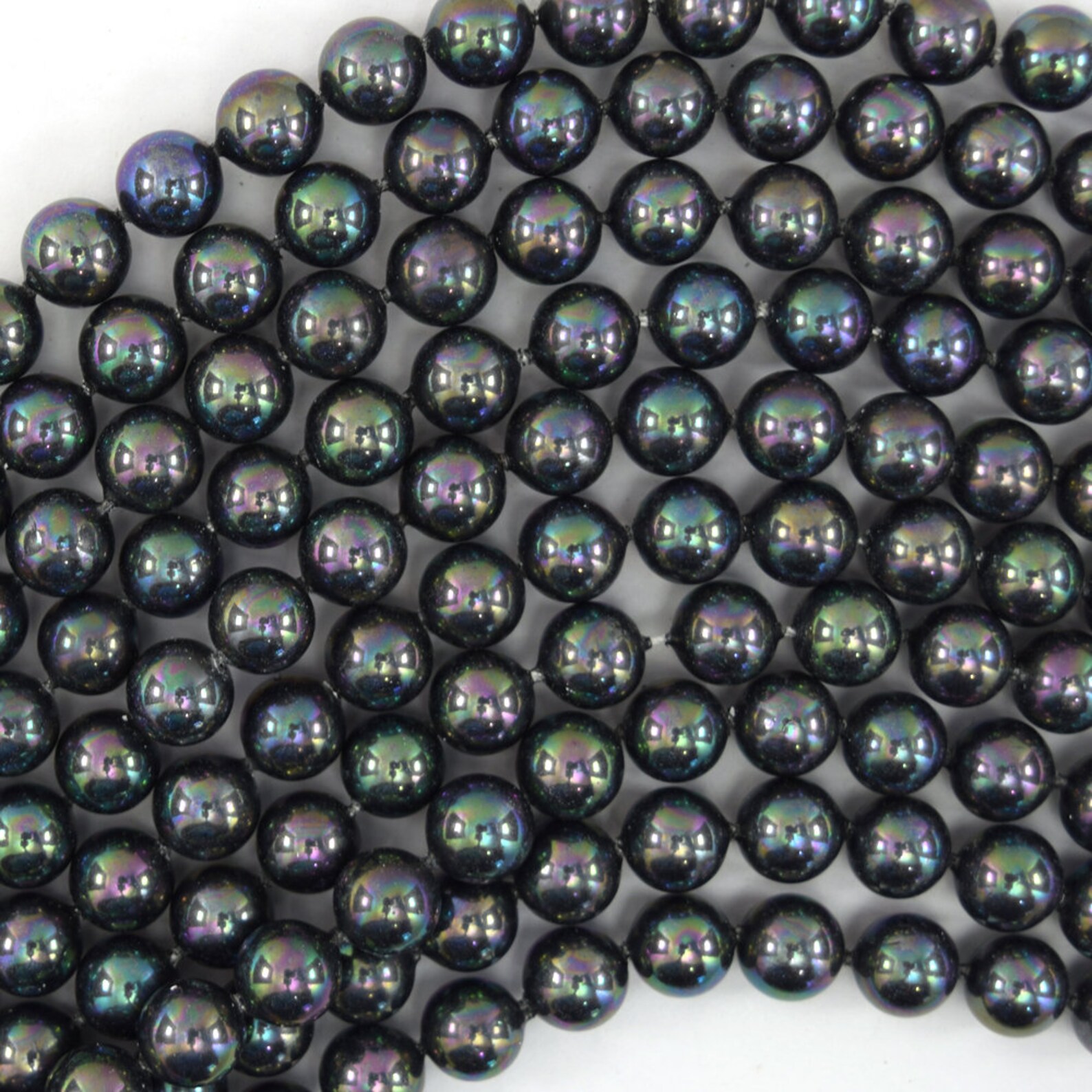 Rainbow Peacock Shell Pearl Round Beads 15.5 Strand 6mm - Etsy