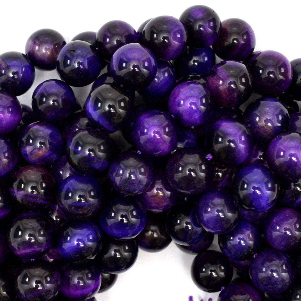 AA Purple Tiger Eye Round Beads Gemstone 15 Strand 4mm - Etsy