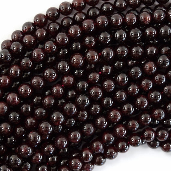 AA Natural Red Garnet Round Beads Gemstone 15 Strand 6mm - Etsy