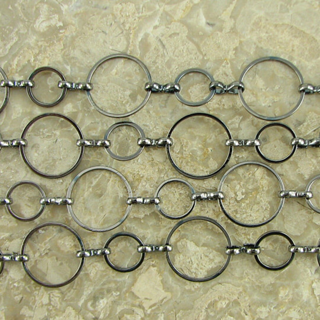 14mm Copper Brass Ring Chain One Foot Findings 1289 - Etsy