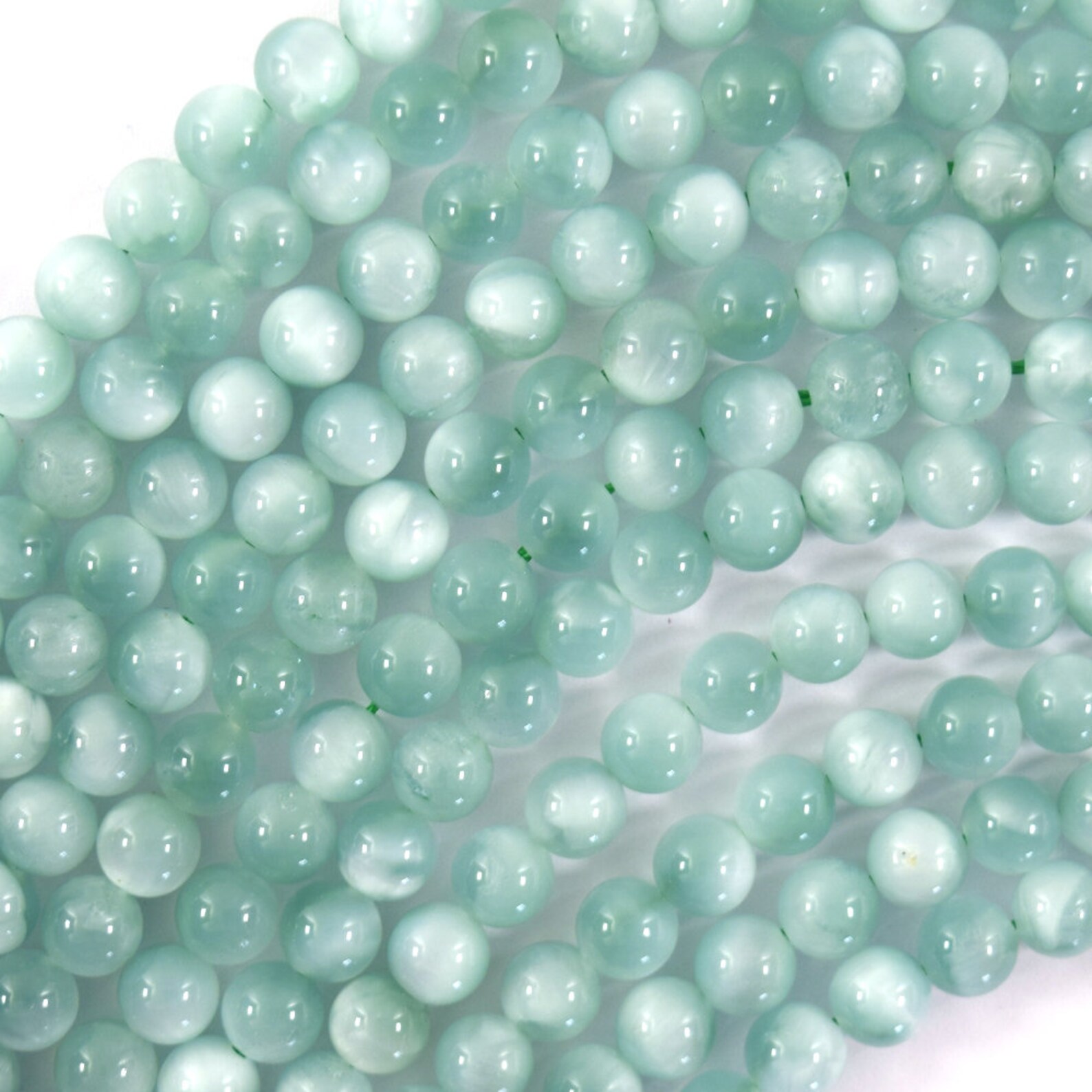 AA Natural Green Moonstone Round Beads 15.5 Strand 6mm - Etsy