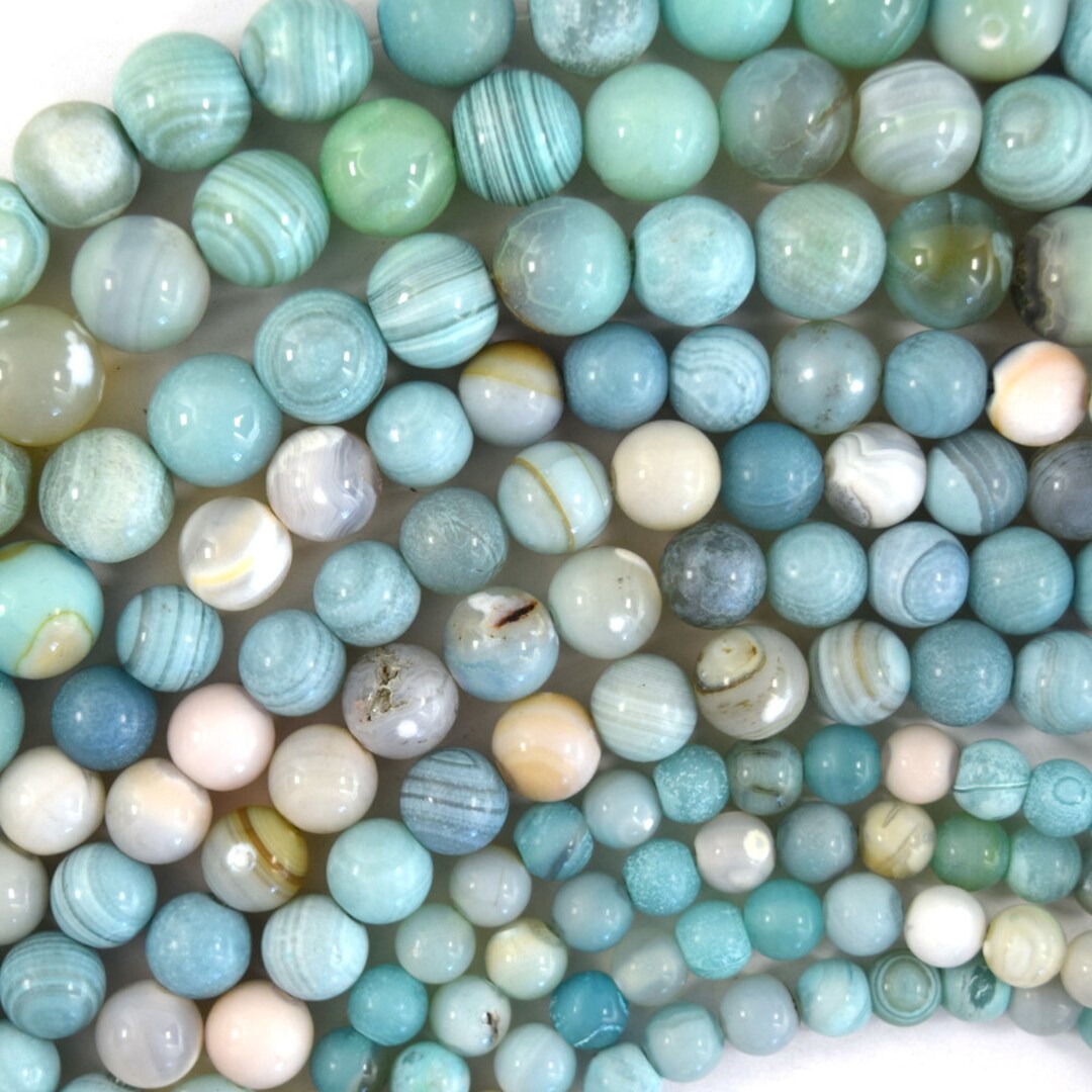 Light Green Agate Round Beads Gemstone 15 Strand 6mm 8mm - Etsy