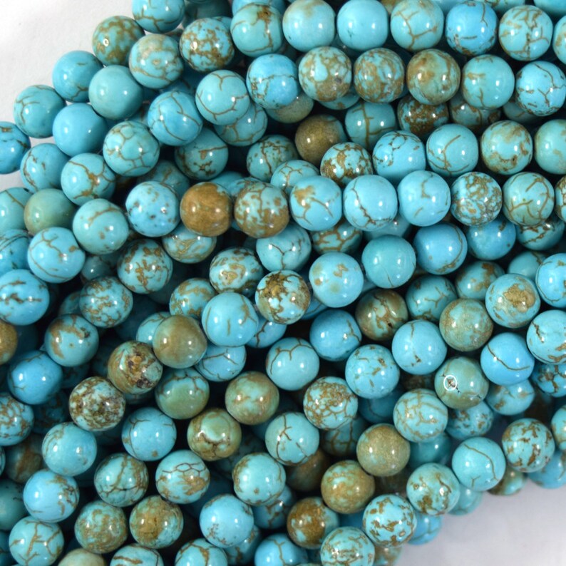 Blue Turquoise Round Beads 15.5 Strand 2mm 4mm 6mm 8mm - Etsy