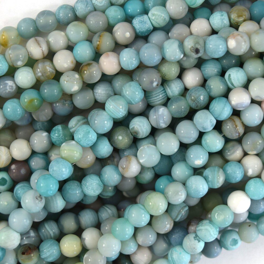 Light Green Agate Round Beads Gemstone 15 Strand 6mm 8mm - Etsy
