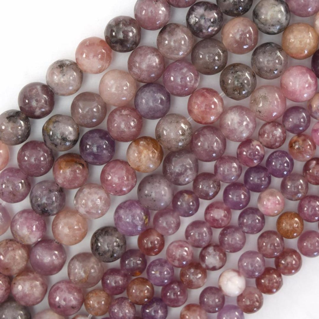 Natural Light Purple Lepidolite Round Beads 15.5" Strand 6mm 8mm S2 - Etsy
