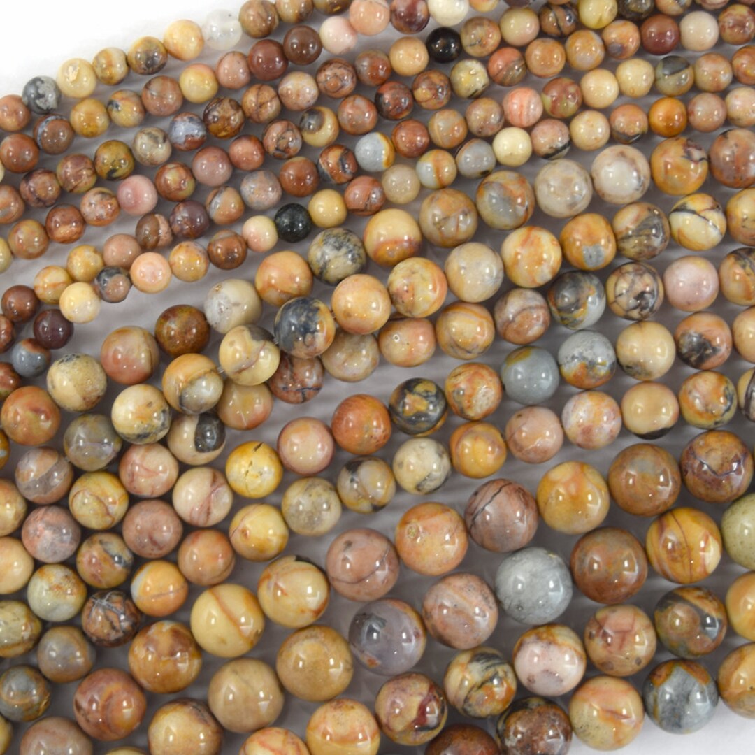 Natural Venus Jasper Round Beads Gemstone 15" Strand 4mm 6mm 8mm - Etsy