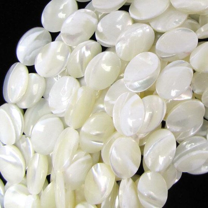 Flat Pearl Beads - Etsy