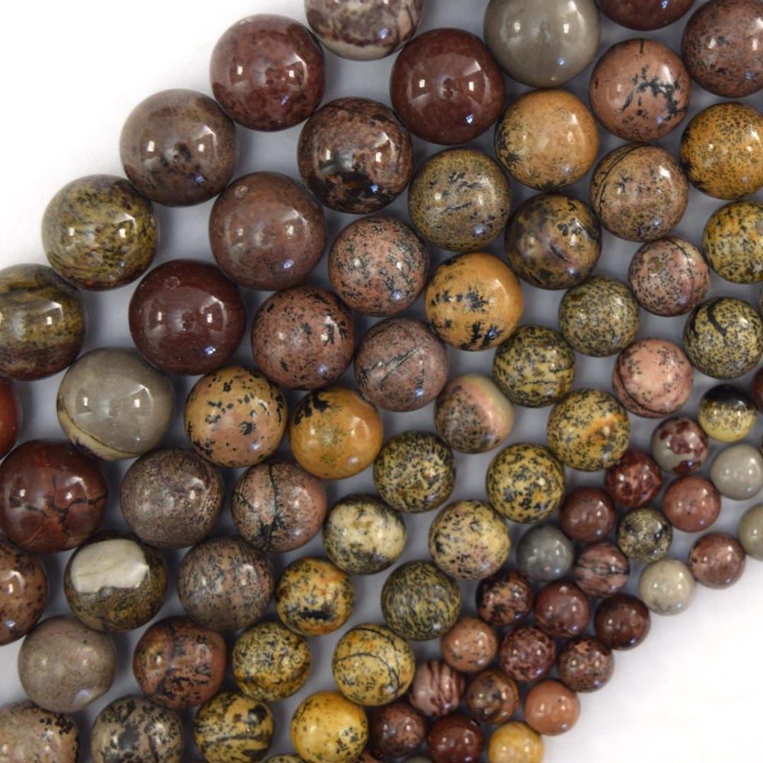 Natural Chohua Jasper Round Beads 15" Artistic Jasper 6mm 8mm 10mm 12mm ...