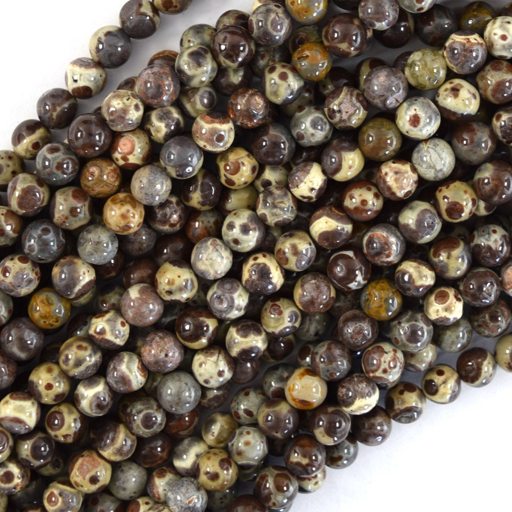 AA Natural Mexican Orbicular Jasper Round Beads Gemstone - Etsy