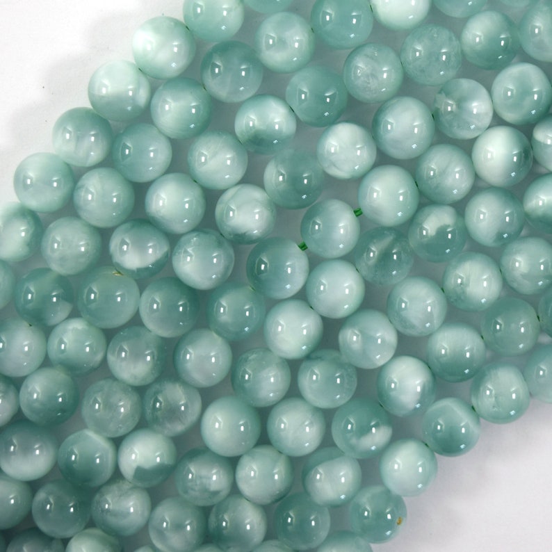 AA Natural Green Moonstone Round Beads 15.5 Strand 6mm - Etsy