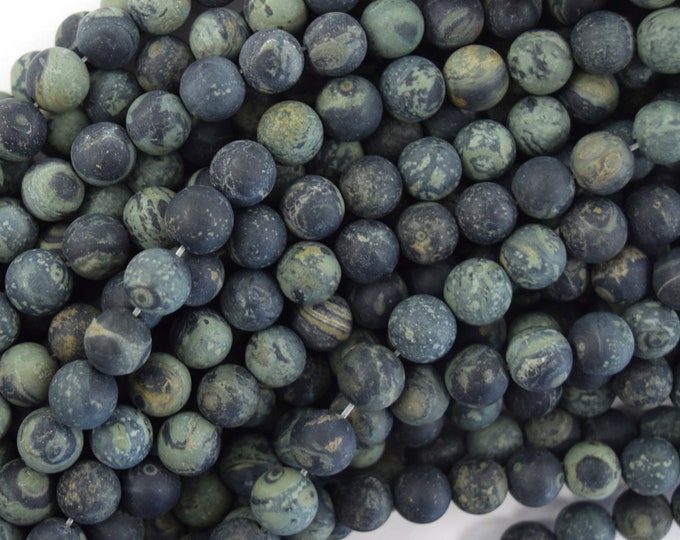 Green Kambaba Jasper Round Beads Forest Green Jasper Beads Natural ...