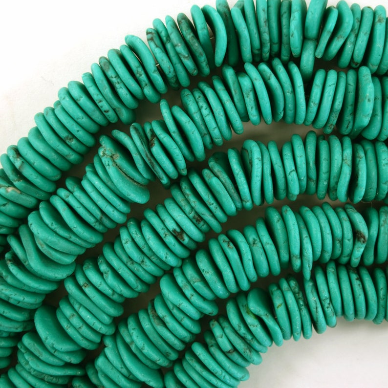 10mm 18mm Graduated Turquoise Disc Button Beads 16 - Etsy