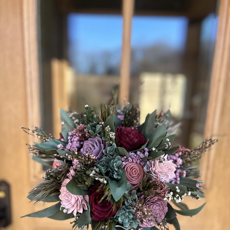 Plum Wedding Bouquet - Etsy