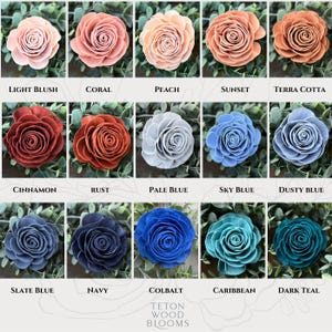 Wood Flowers Color Samples / Wedding Bridal Bouquet - Etsy