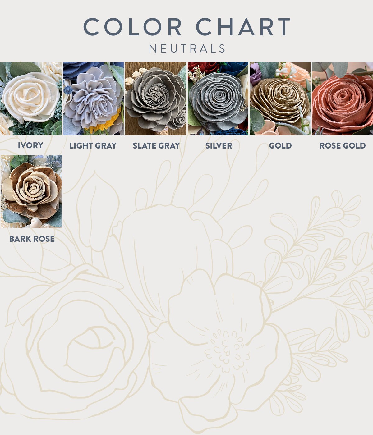 Wood Flower Sunflower with Dusty & Slate Blue Wedding Bouquet | Etsy