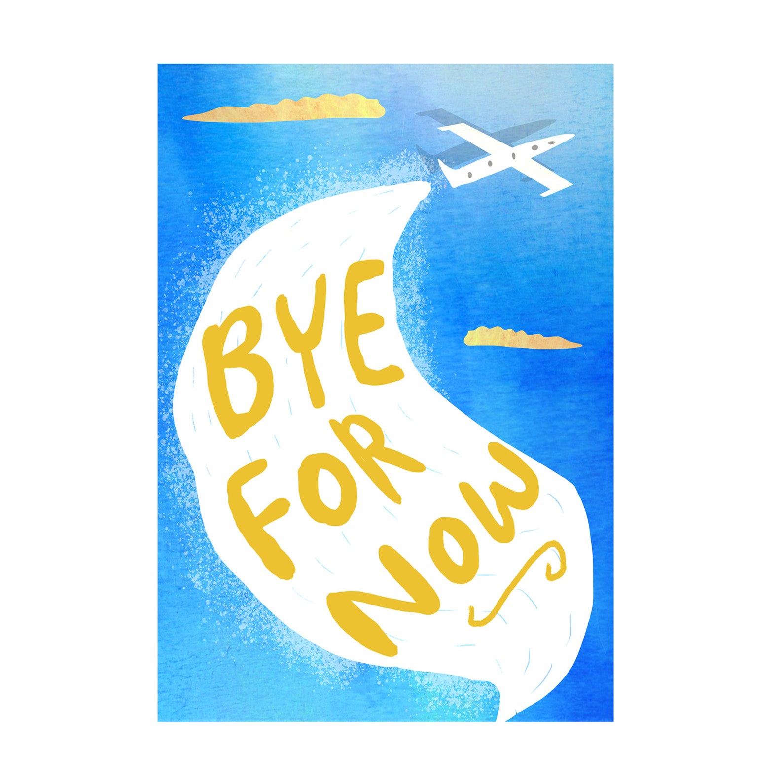 A6 Bye for Now Leaving Country Card, Goodbye Card, Travel Card ...