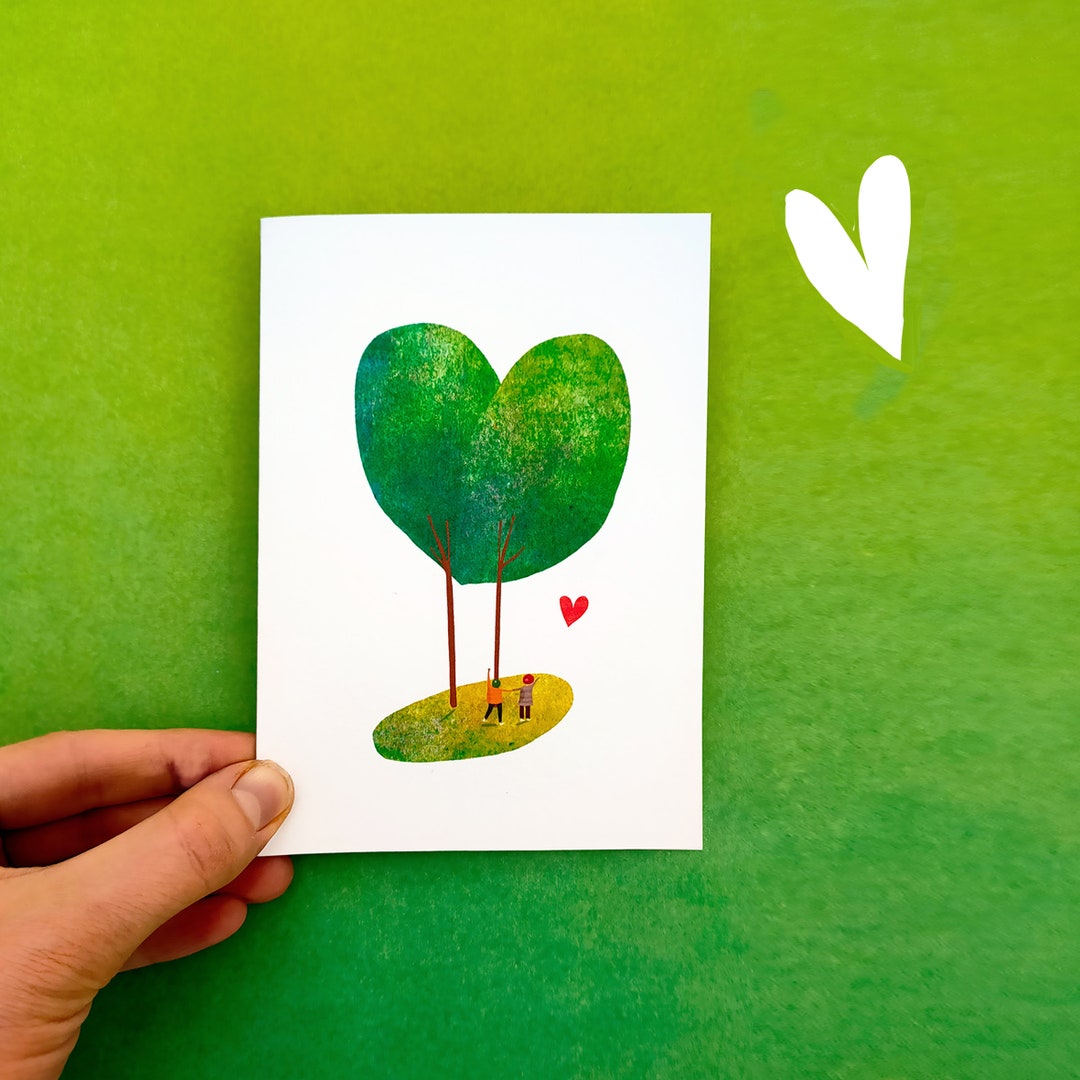 Valentine Card,tree Valentine Card, Happy Valentines, Love Heart Card ...