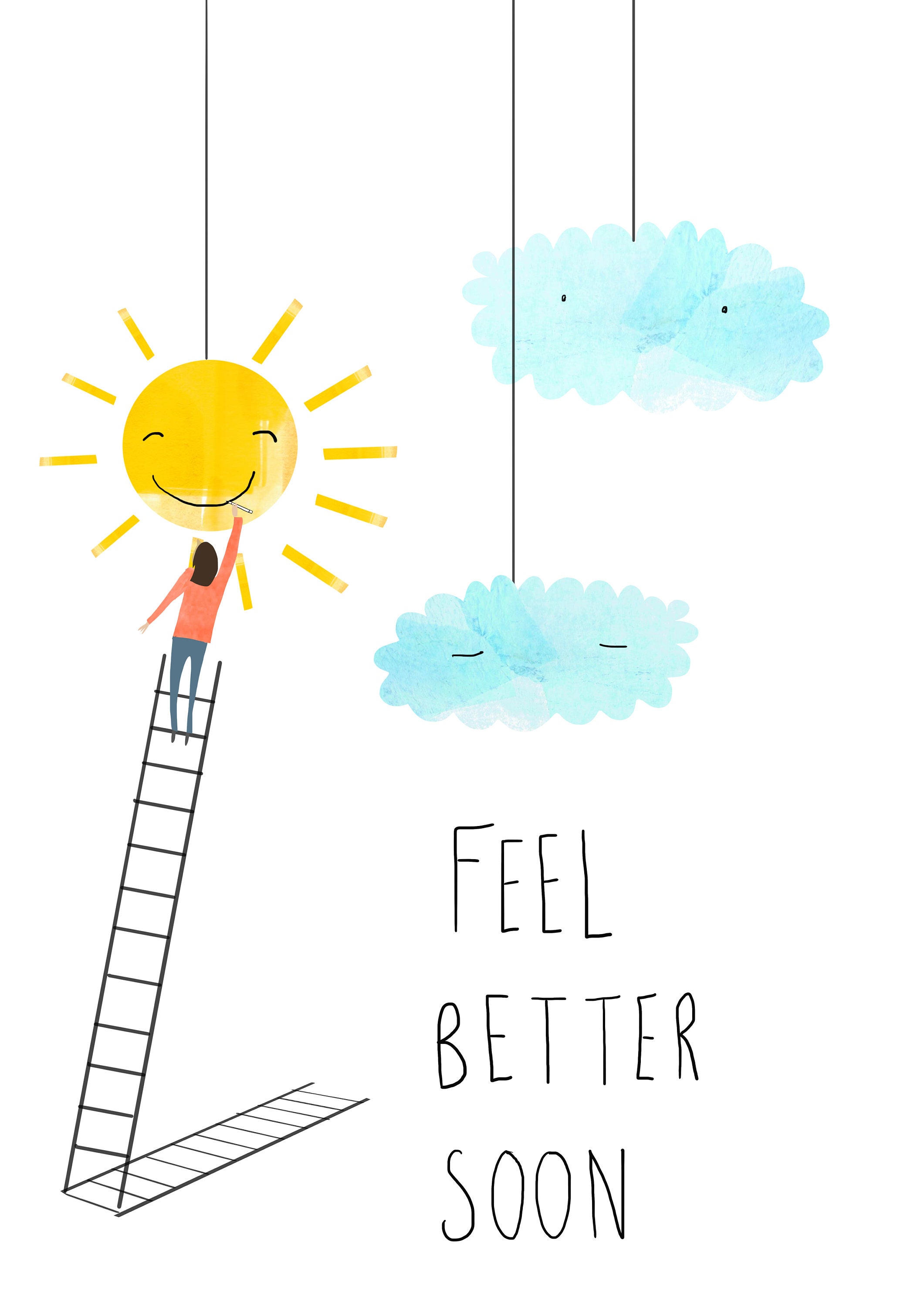 Feel Better Soon Card Get Well Soon Card Feel - Etsy