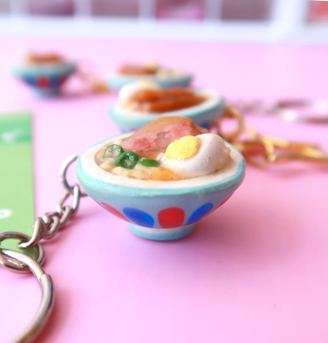 Polymer Clay Ramen Bowl Keychain - Etsy