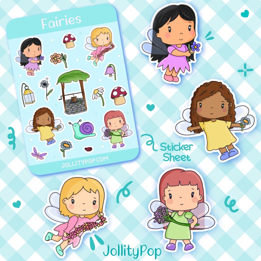 Fairies Sticker Sheet - Etsy