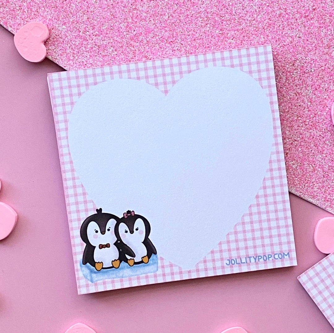 Penguin Couple Notepad - Etsy