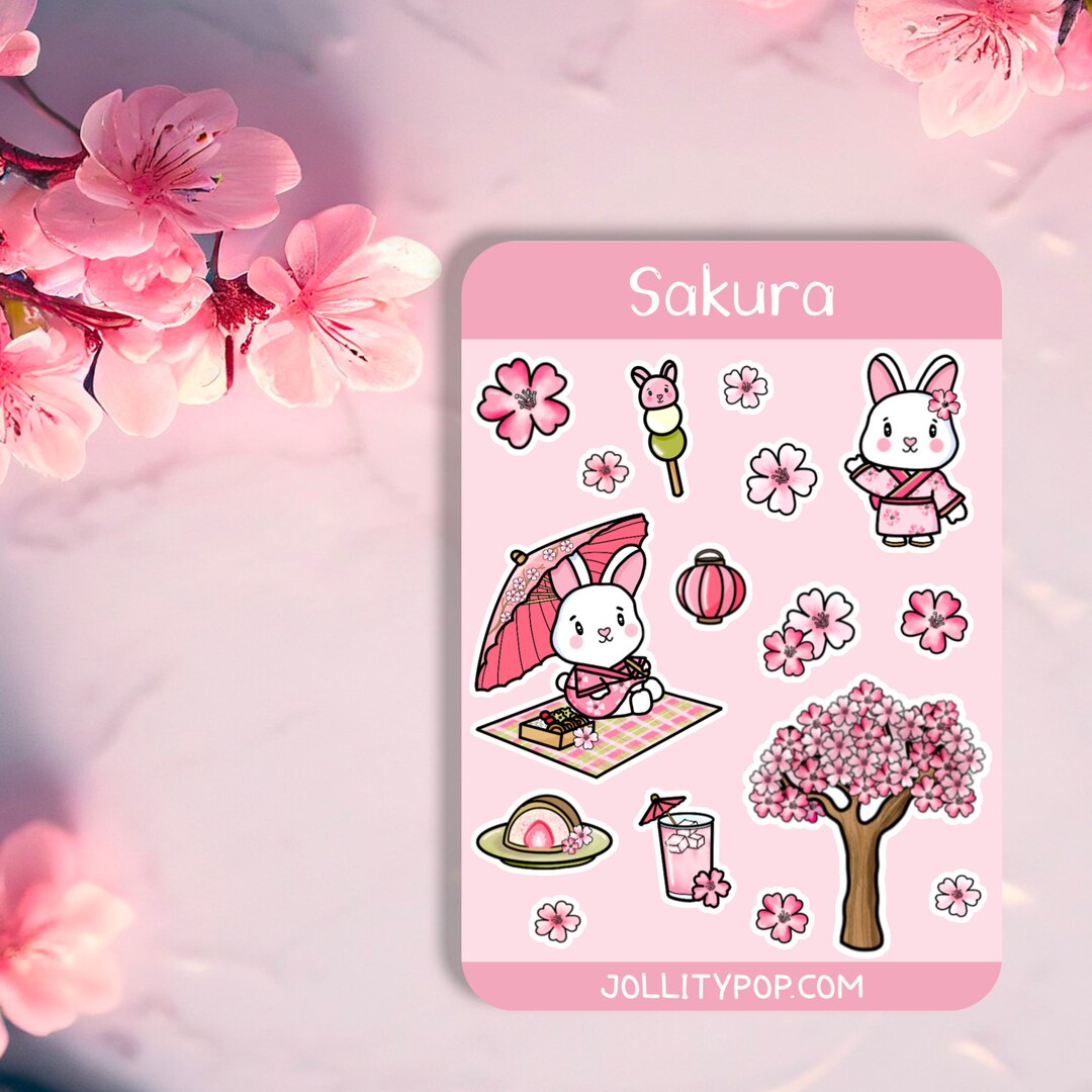 Sakura Sticker Sheet - Etsy