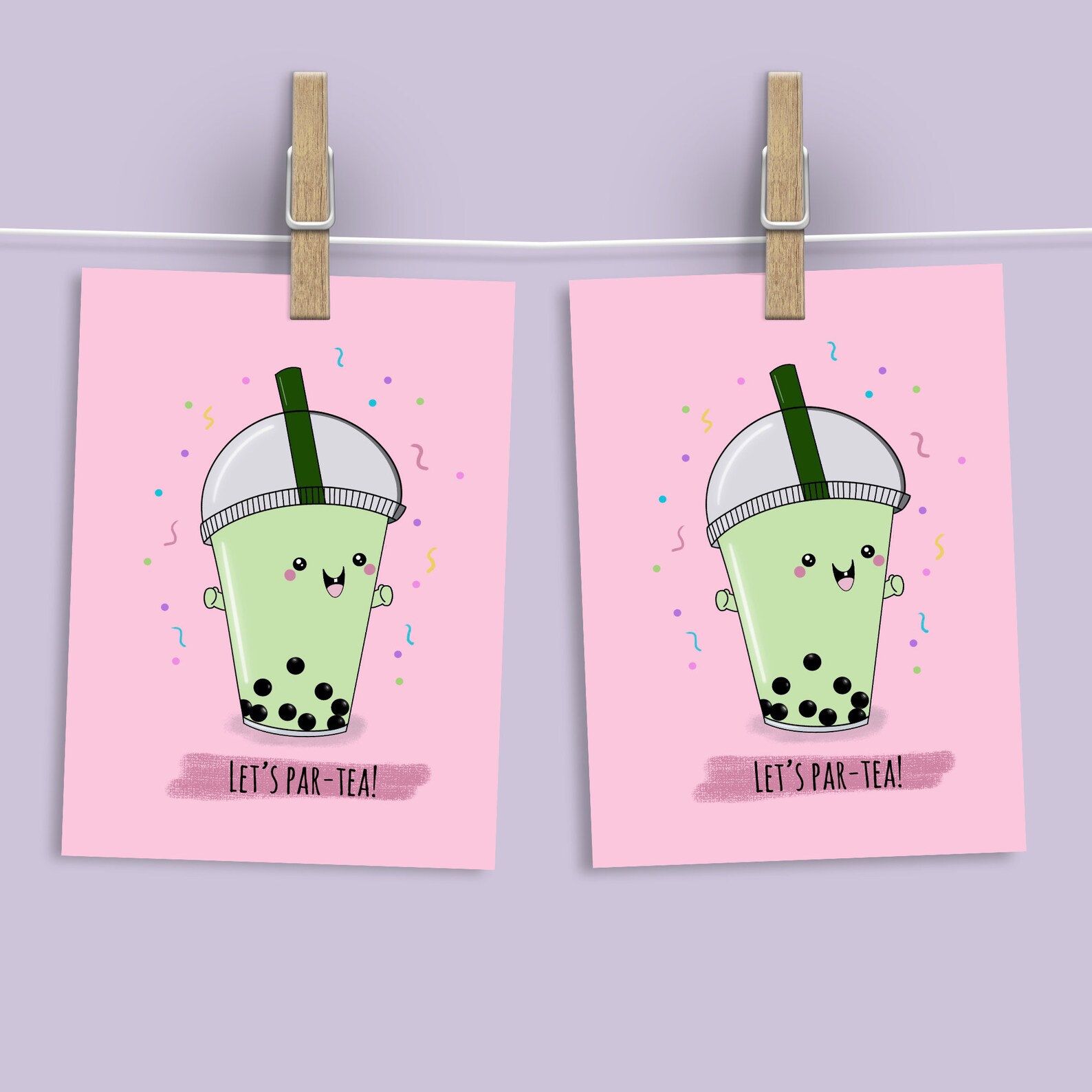 Bubble Tea Greeting Card - Etsy