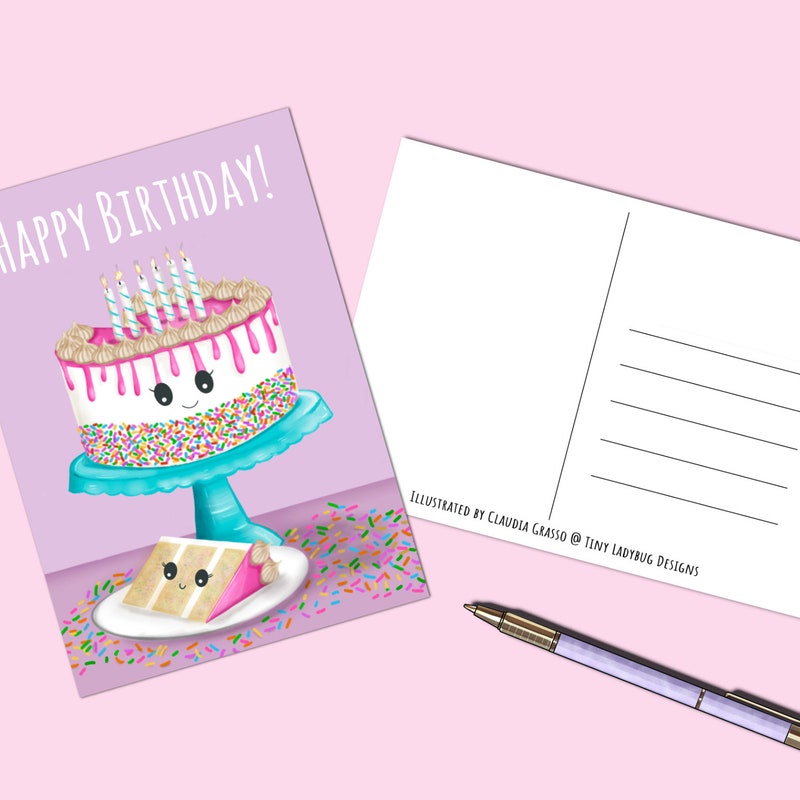 Birthday Postcard - Etsy
