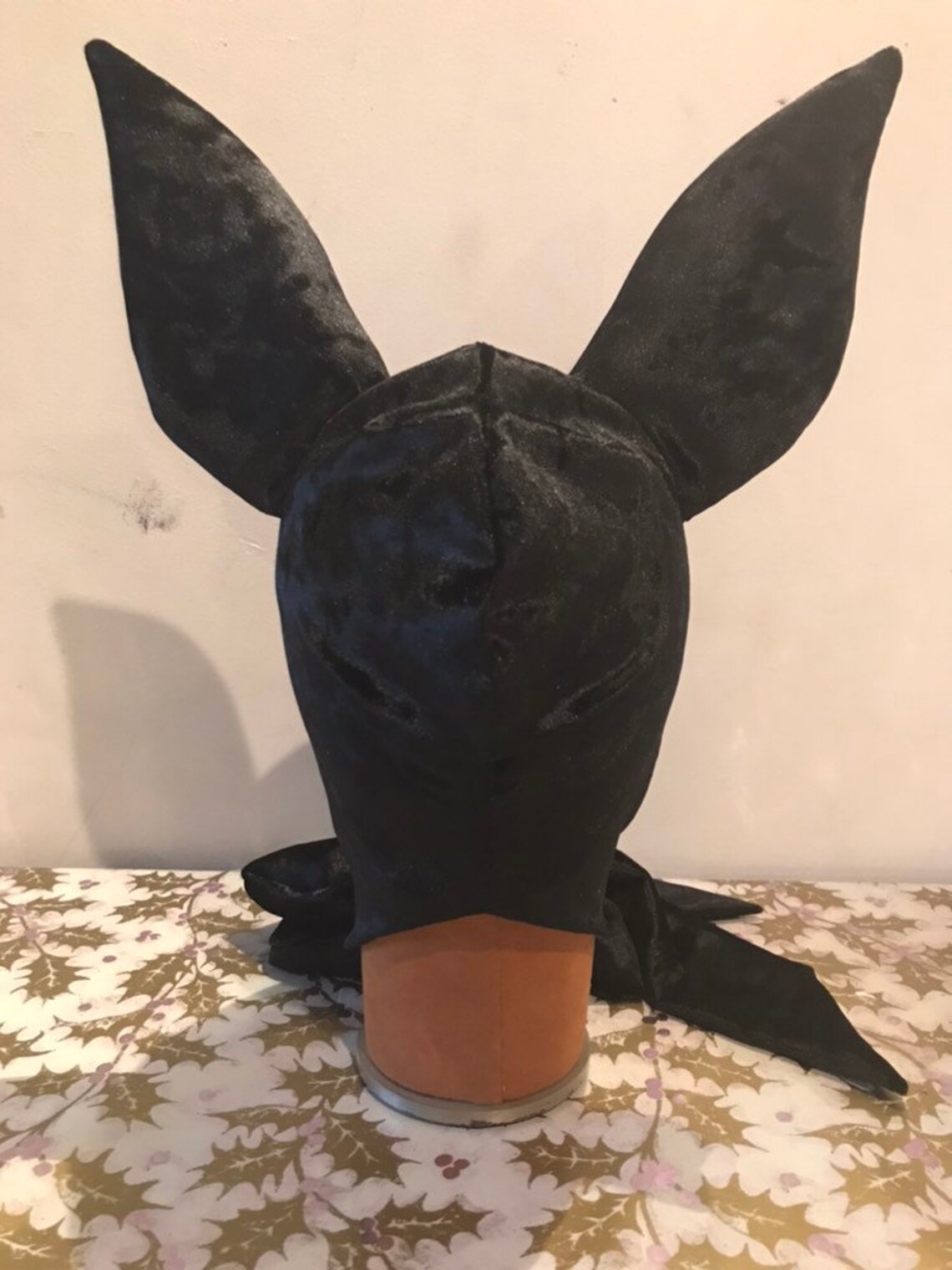 Bunny Hood | Bunny Bonnet | Bunny Ears | Black Velvet | Vintage Bunny ...