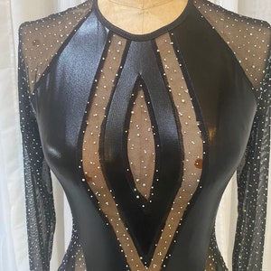 Disco Devil Leotard | Mesh Bodysuit | Rubber Lycra | Rhinestones ...