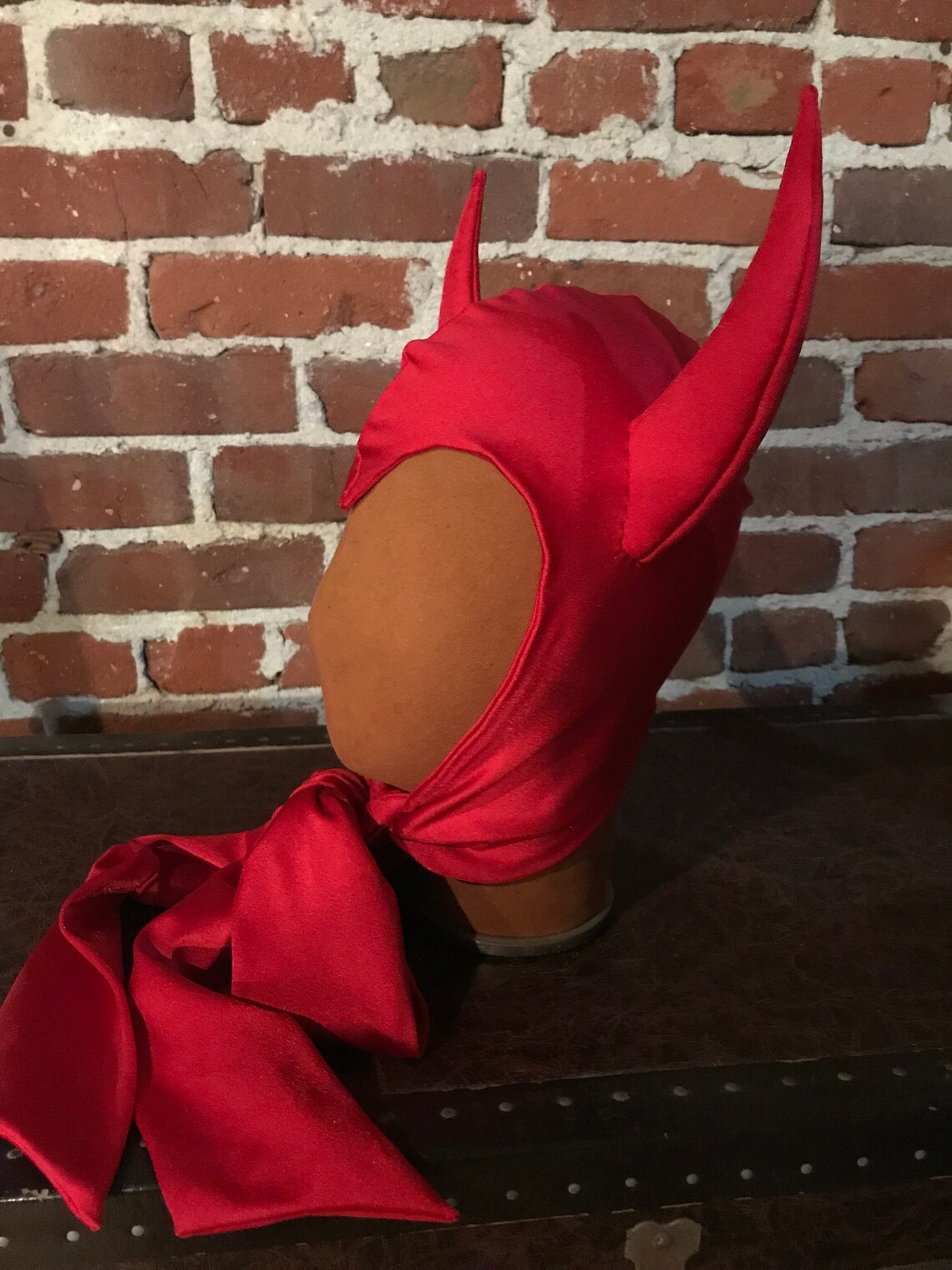 Devil Hood/ Red Devil Hood/ Vintage Devil Hood/ Devil Bonnet - Etsy